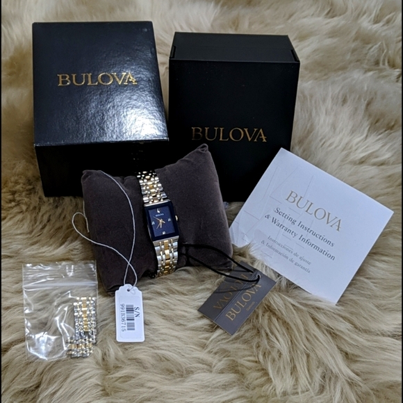 Bulova | Accessories | Bulova Ladies Modern Quadra Quartz Stainless ...